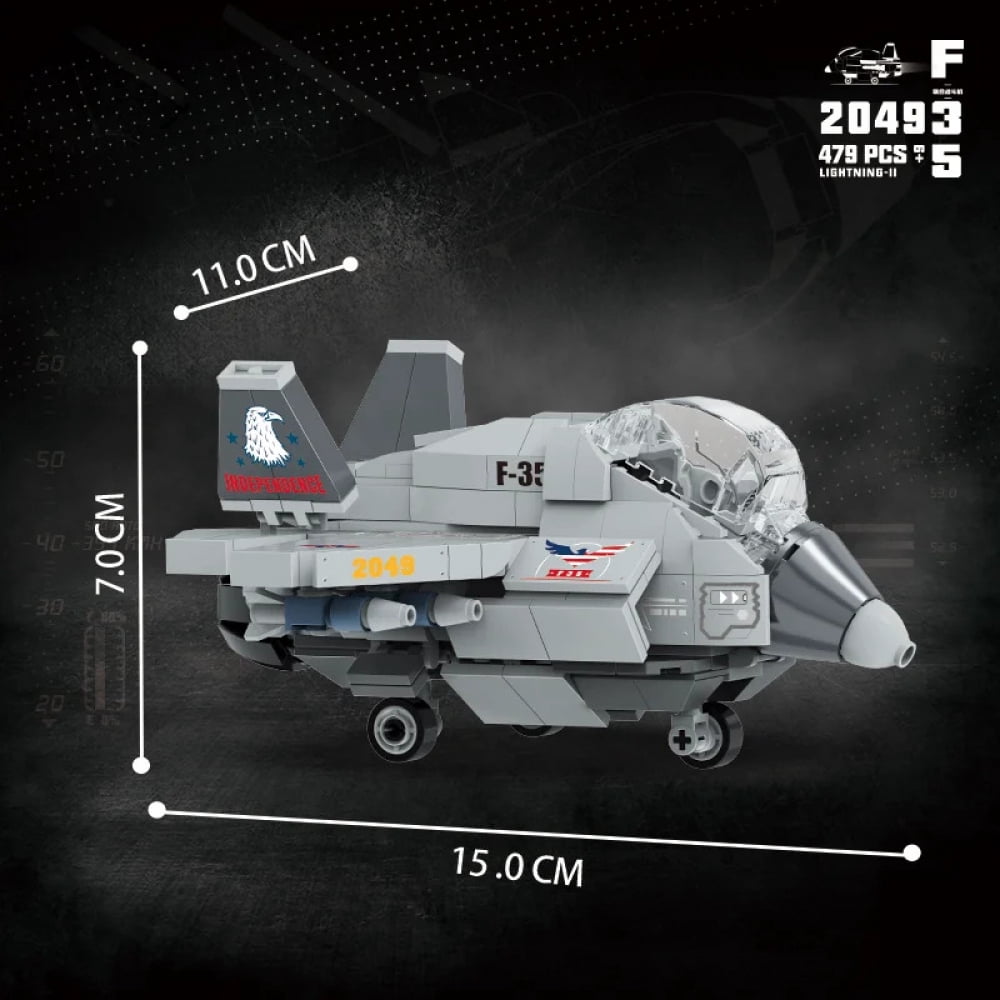 Fighter Jet Mini Building Block Toy Set for Kids Boy Adult Beginner ...