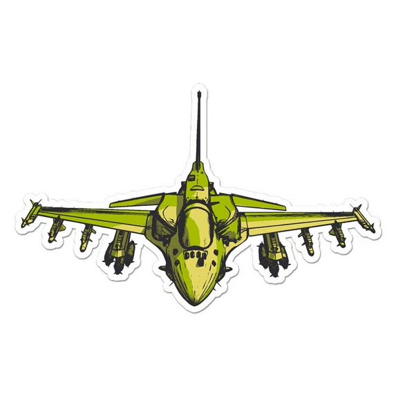 Fighter Jet Missiles Sticker Indoor Outdoor Phone Decal Water Bottle ...