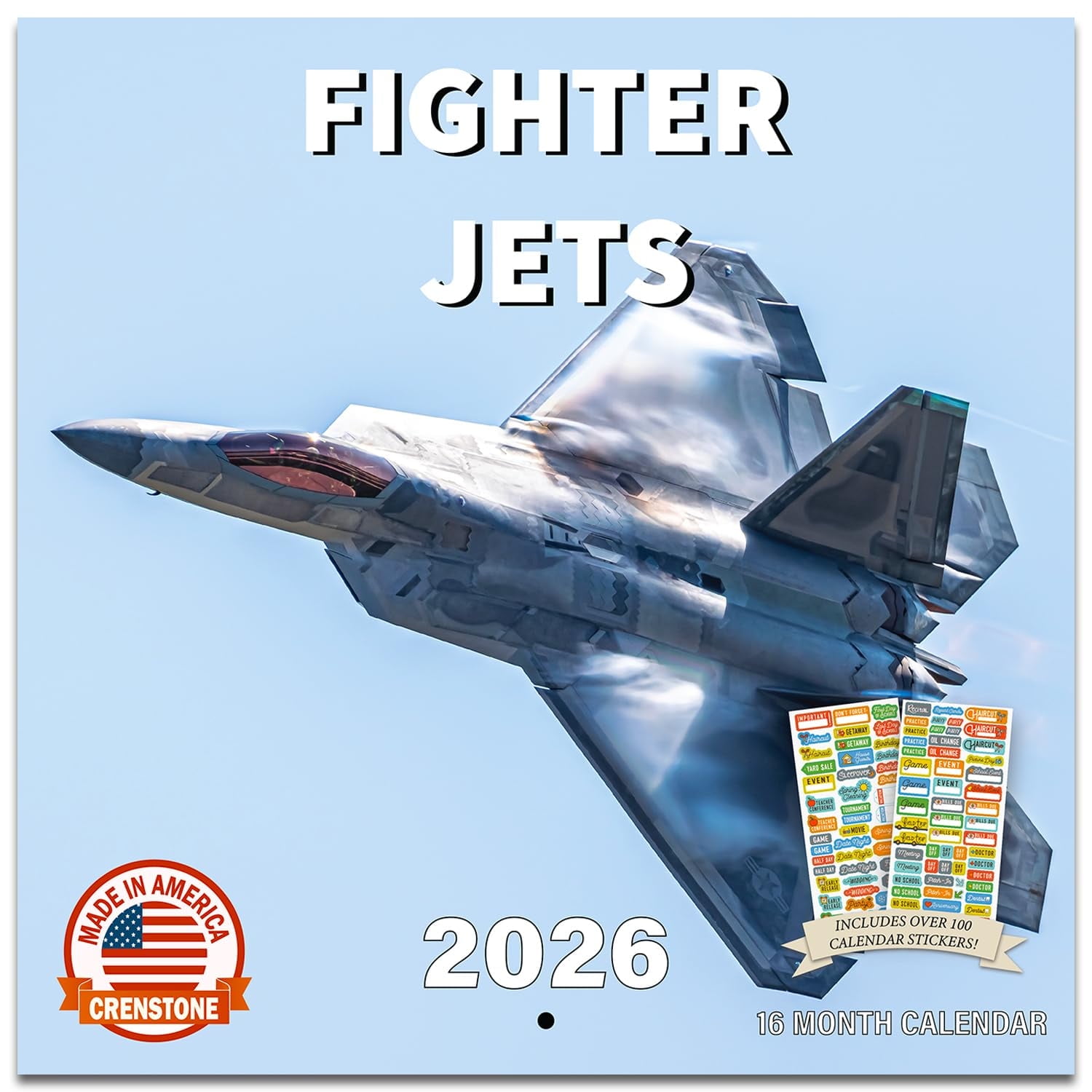 Fighter Jets Calendar 2026 - Deluxe 2026 Military Airplane Jets Wall ...