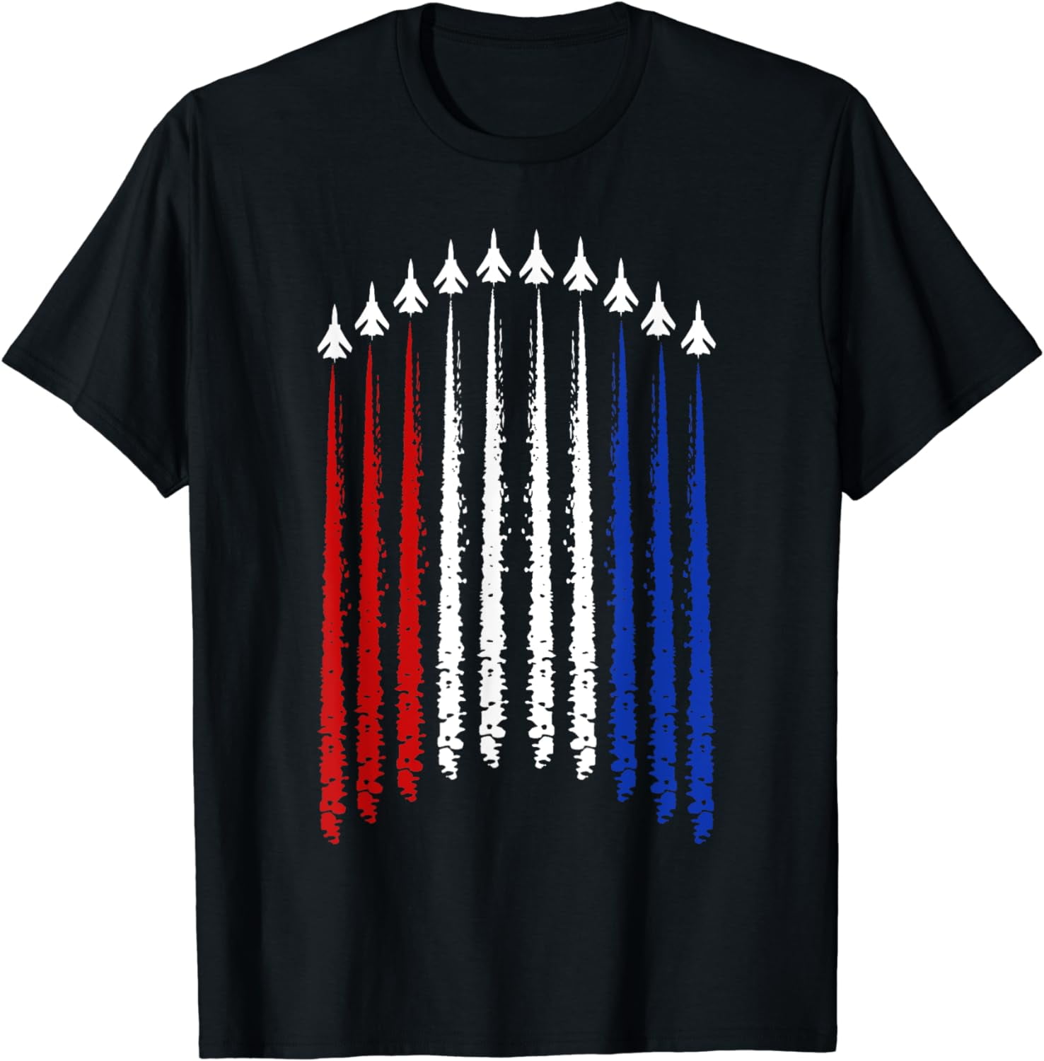 Fighter Jets With USA Flag 4th Of July Patriotic For Men USA T-Shirt ...