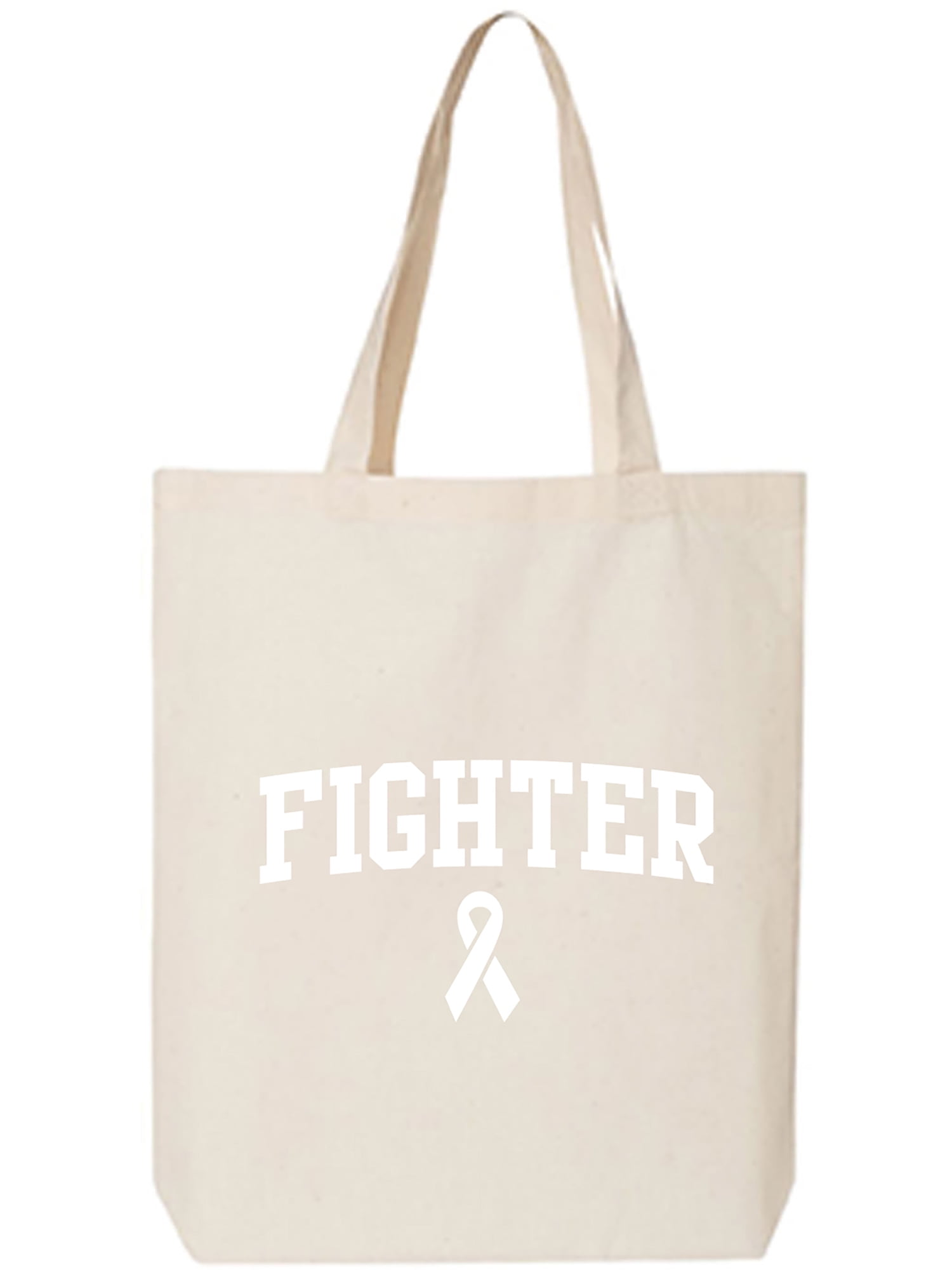 Fighter Ribbon Cotton Canvas Tote Bag - Walmart.com