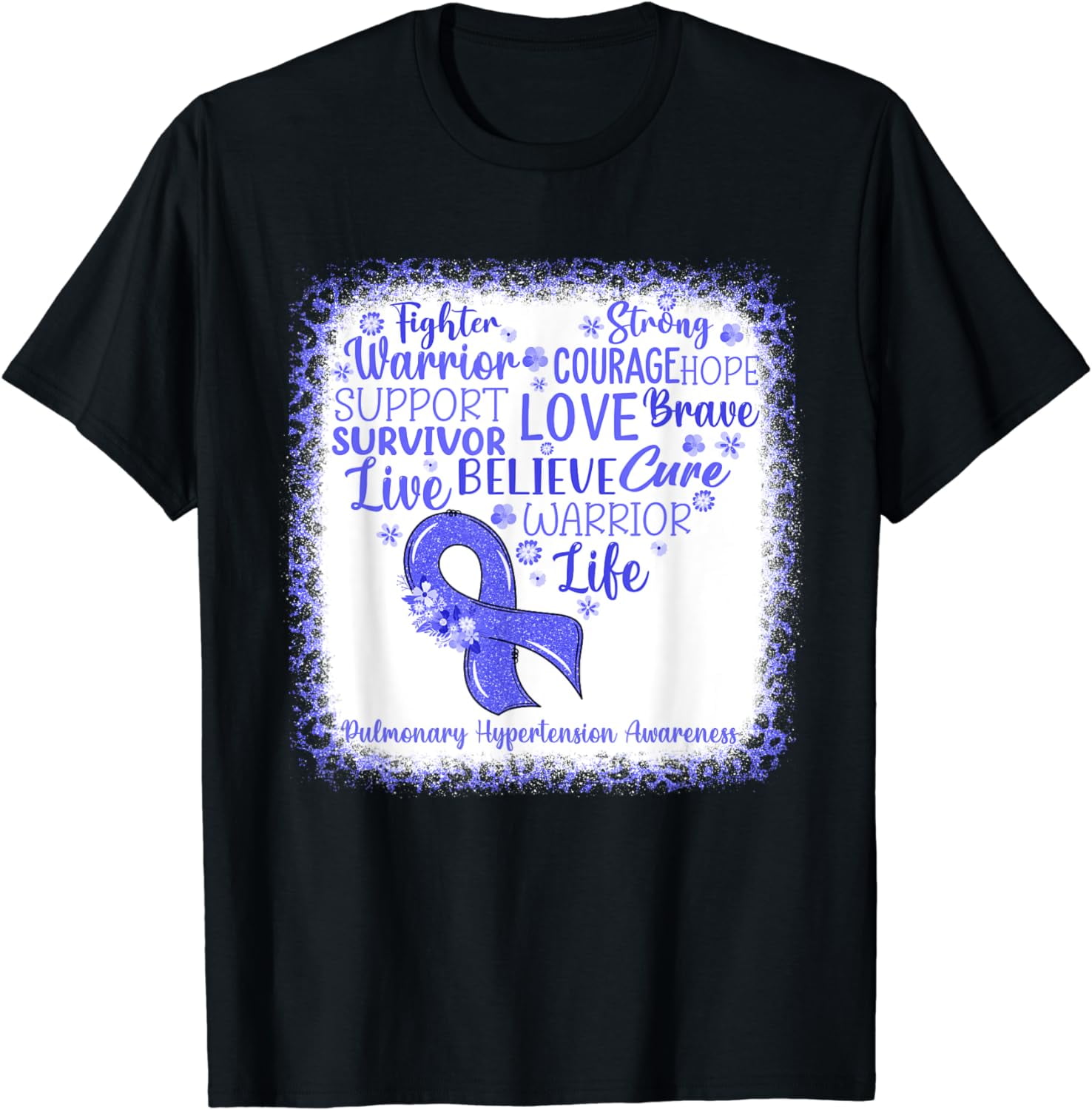 Fighter Warrior Cure Periwinkle Pulmonary Hypertension T-Shirt ...