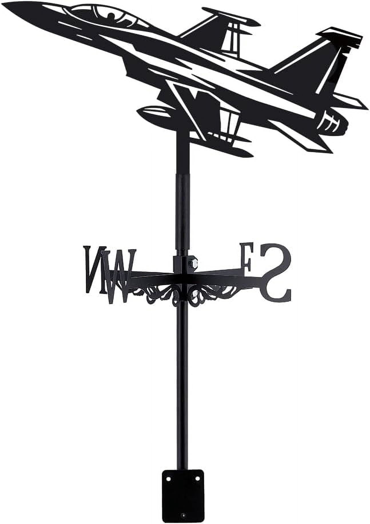 Fighter Weather Vane Airplane Weathervanes Black Metal Wind Vanes ...