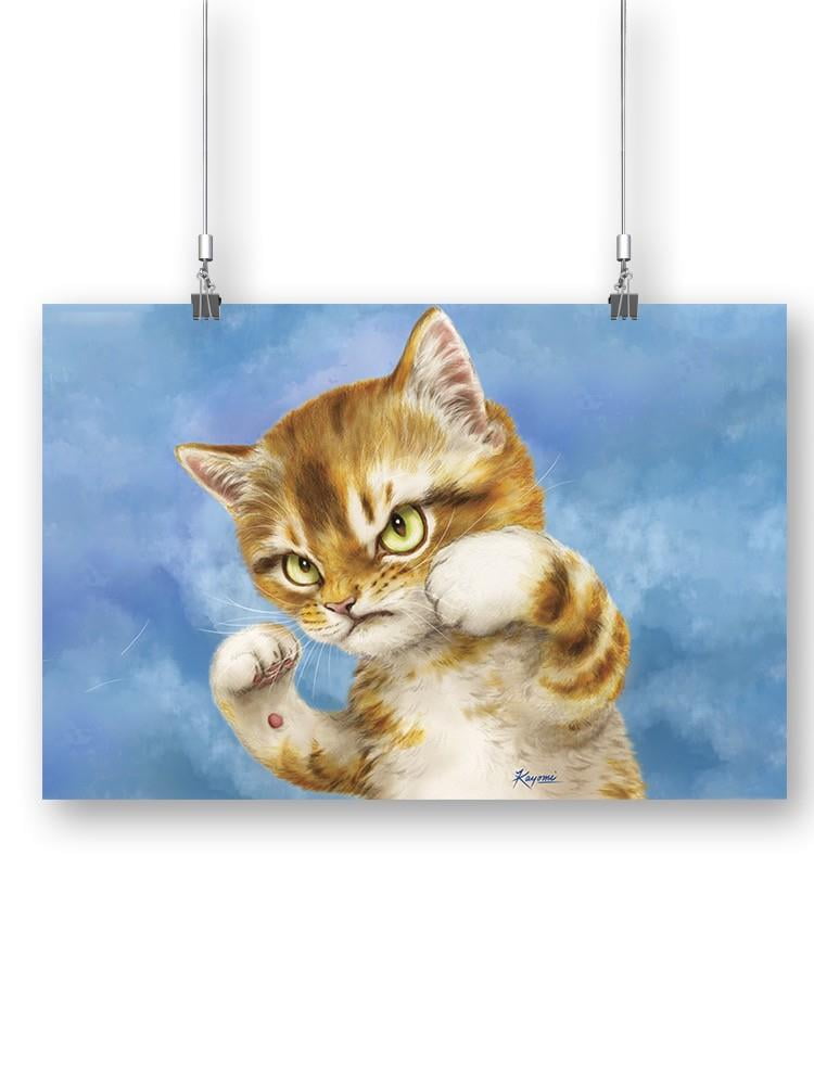 Fighting Cat Poster - Kayomi Harai Designs, - Walmart.com