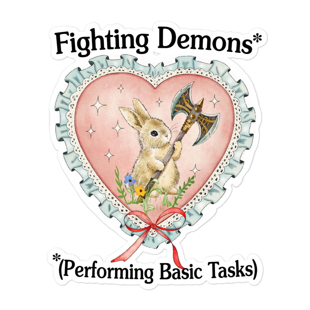 Fighting Demons Bubble-Free Stickers Vinyl Decal Cute Sticker Aesthetic ...