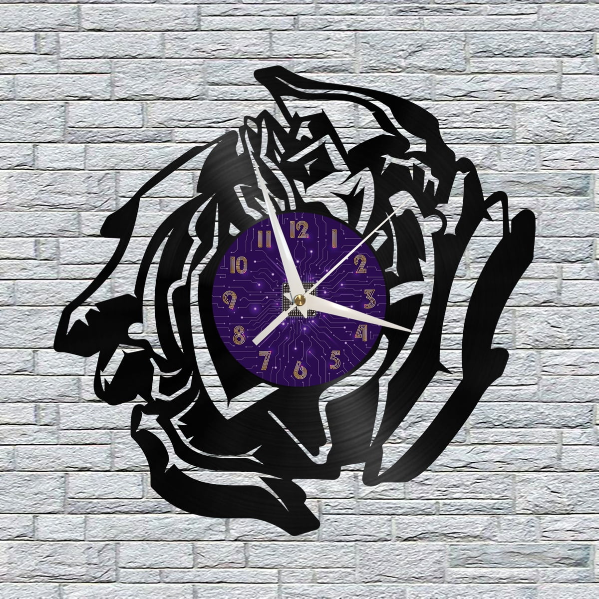 Fighting Gyro Decoration Vinyl Wall Clock, Vinyl Record Clock Wall Art ...