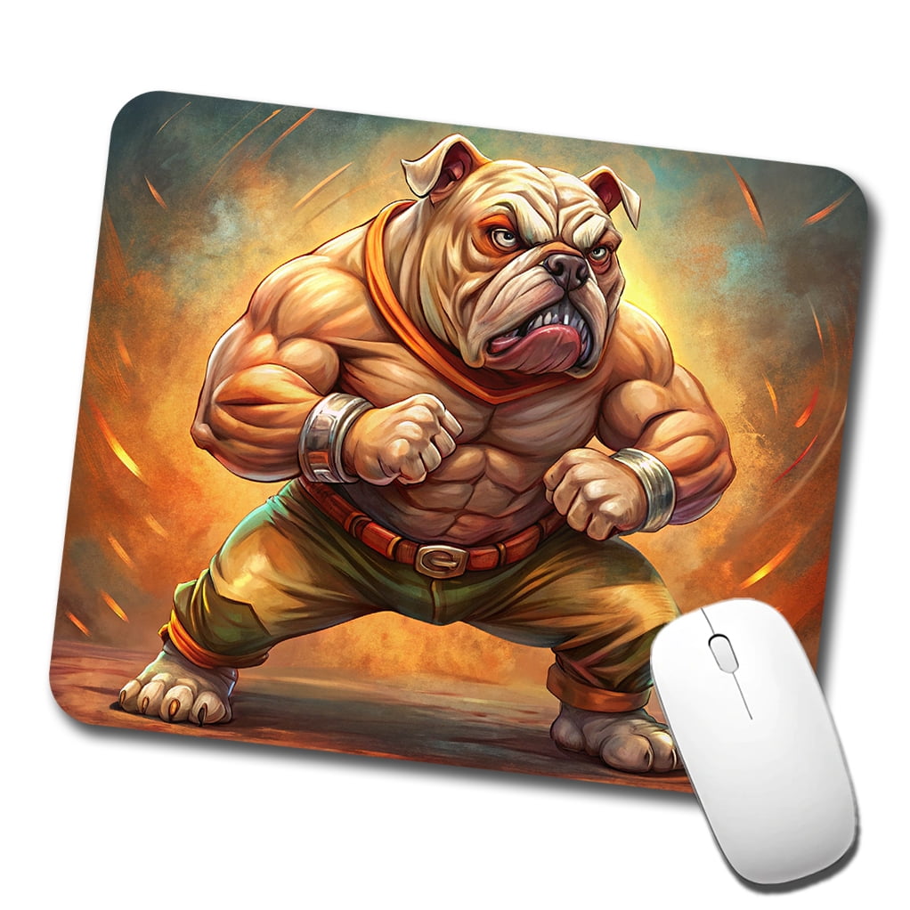 Fighting Mad Bulldog Mouse Pad Low Profile Gaming Mat - Walmart.com