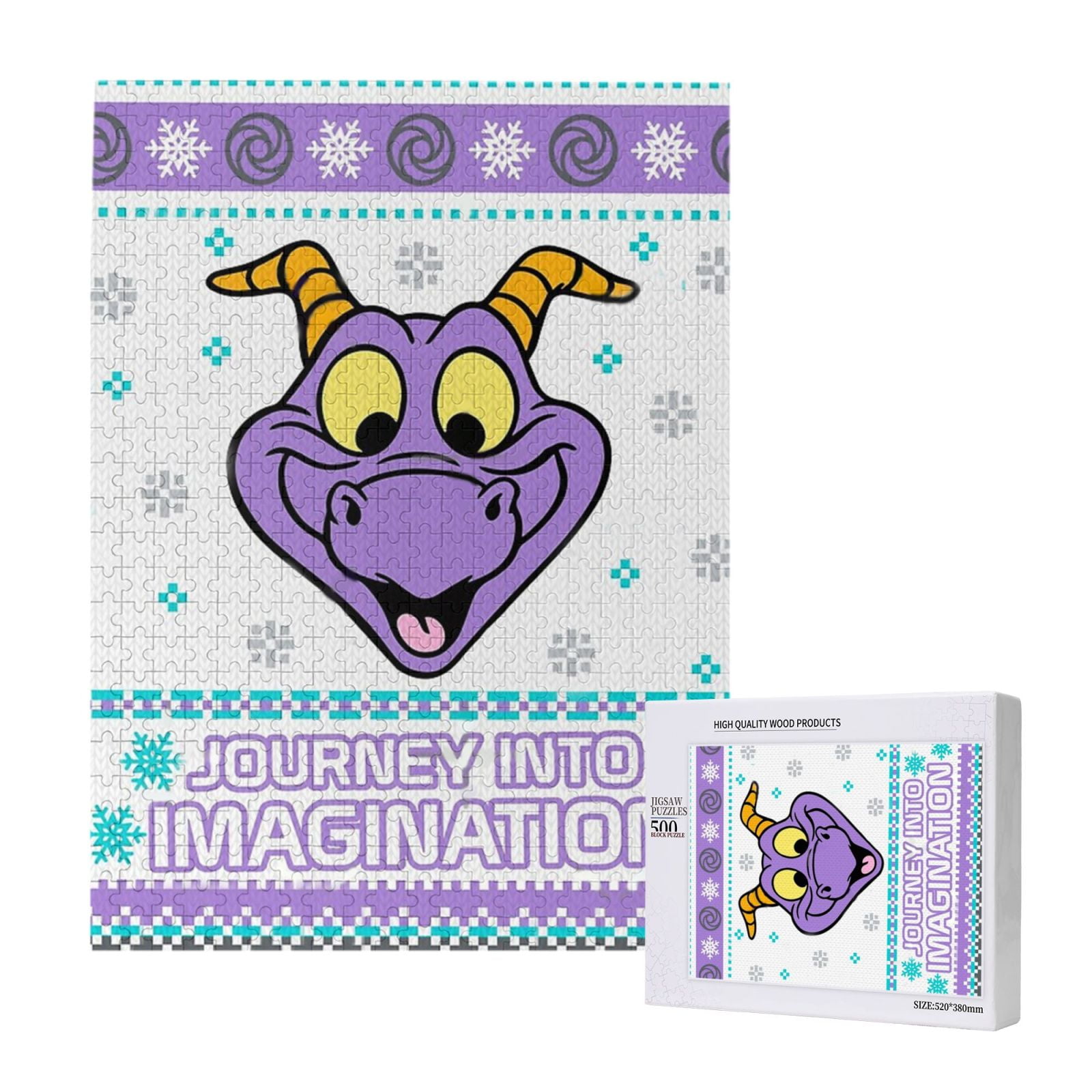 Figment 500 Pieces Of Wooden Fun Puzzle Art As Gifts For Brain Games ...