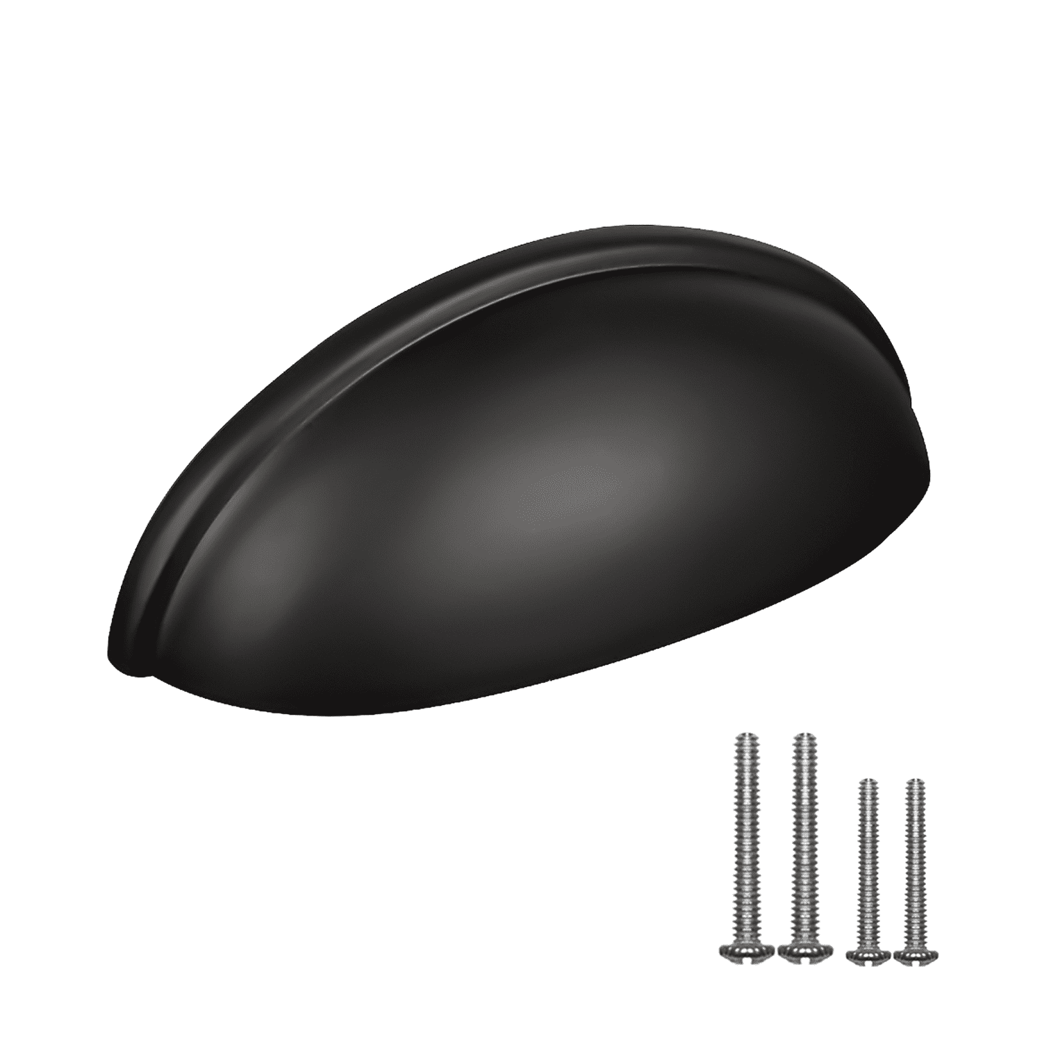 FIGO Home Cup Pulls for Cabinets and Drawers 3 inch Hole to Hole Black ...