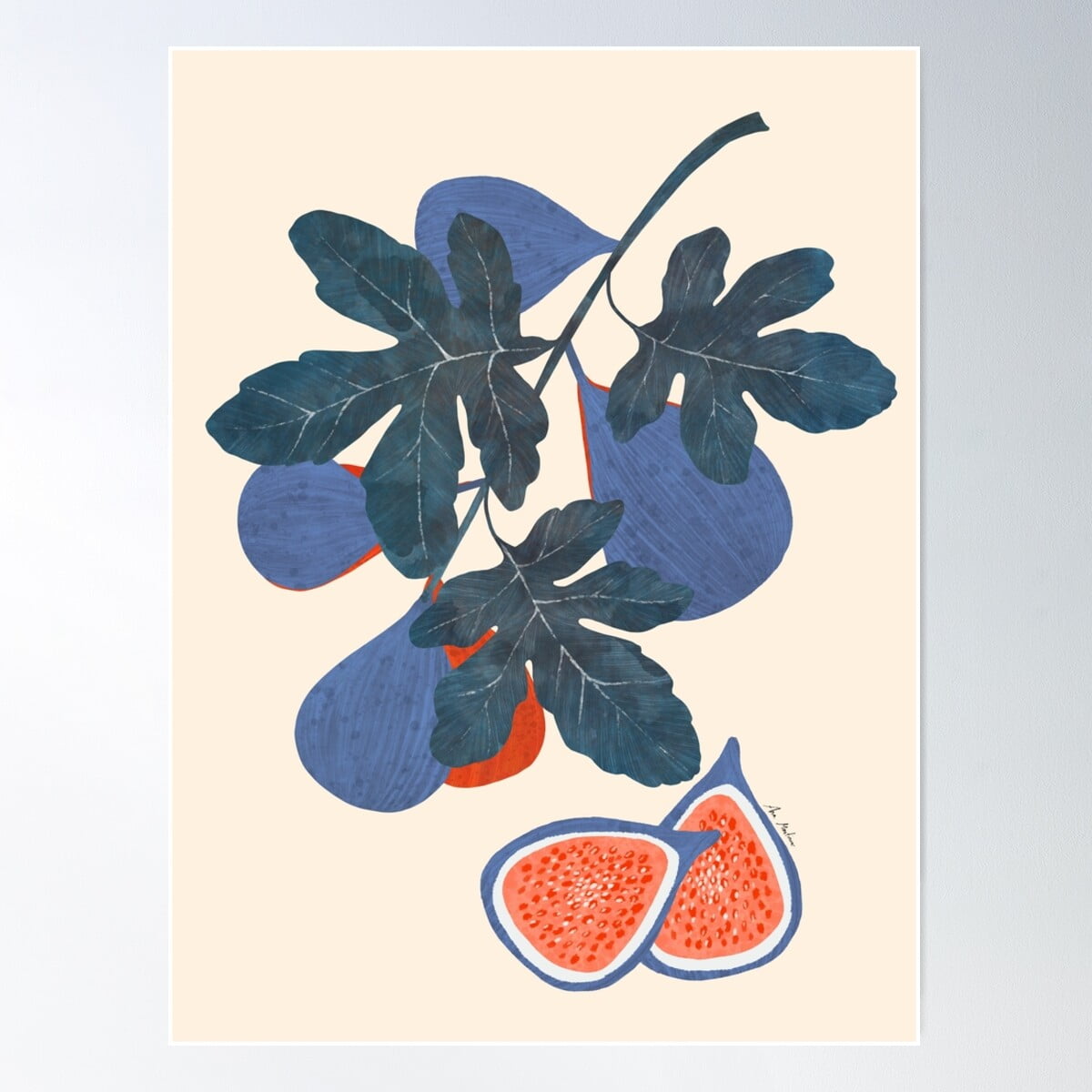 Figs Pattern Poster Wall Art, Modern Wall Decor For Living Room Bedroom ...