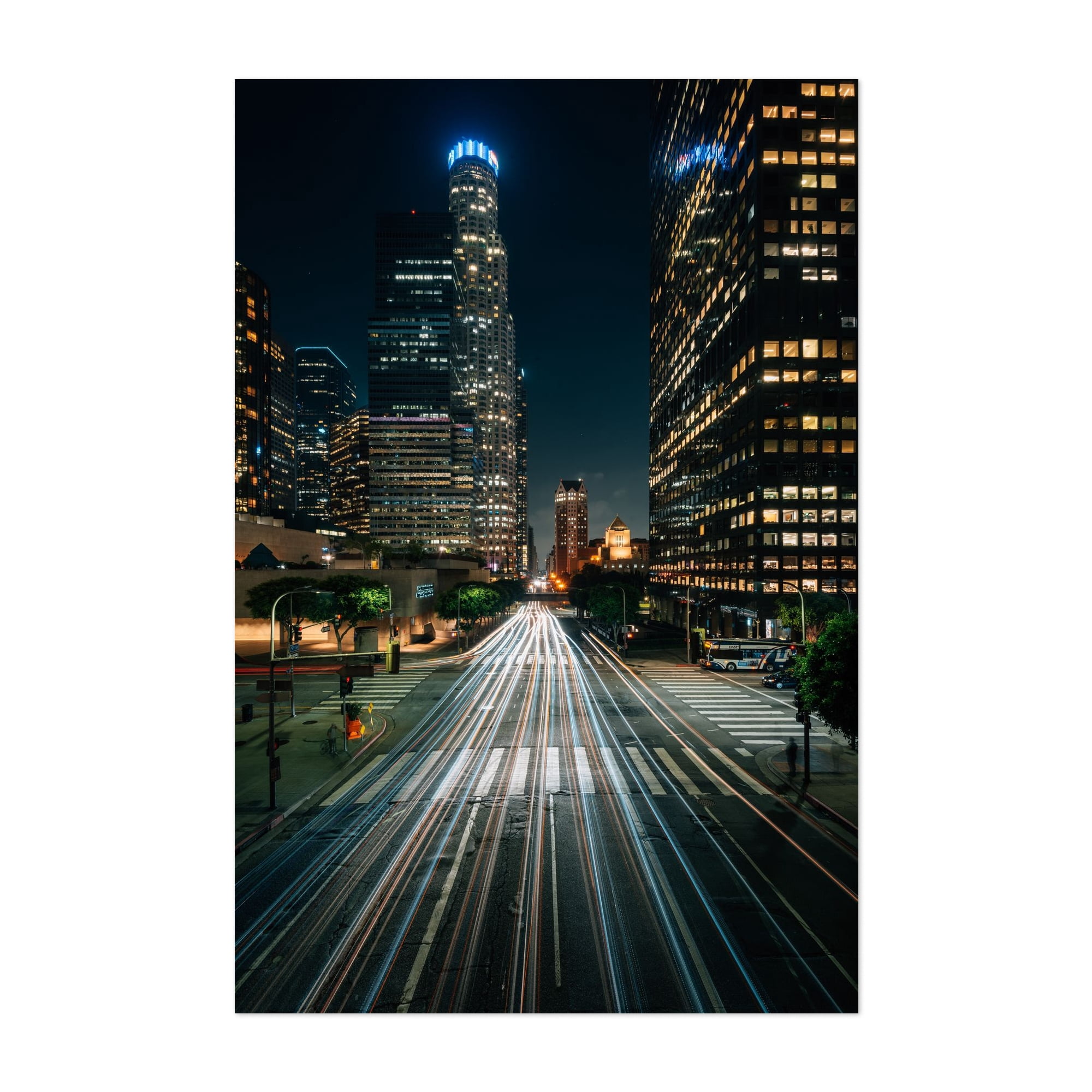 Figueroa & 5th - Los Angeles California Photography City Nightlife ...