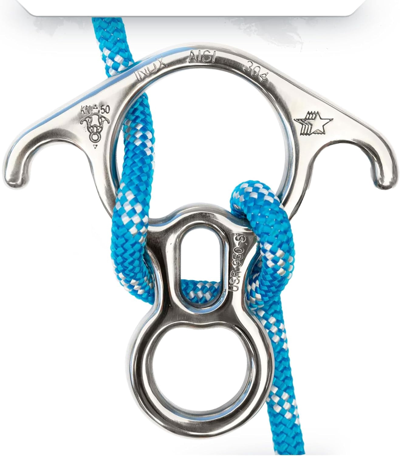 Figure 8 Descender | Stainless Steel Rappelling and Rescue 50 kN Bent ...