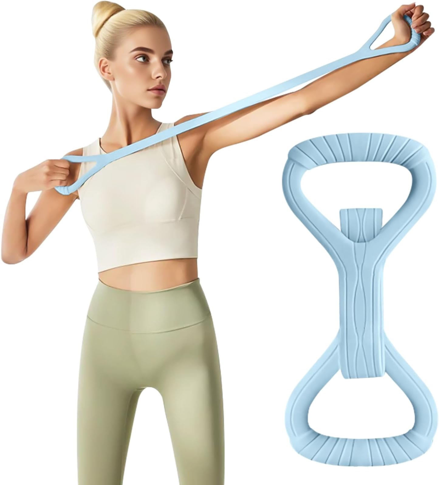Figure 8 Fitness Resistance Band - High Elasticity Non-Slip Exercise ...