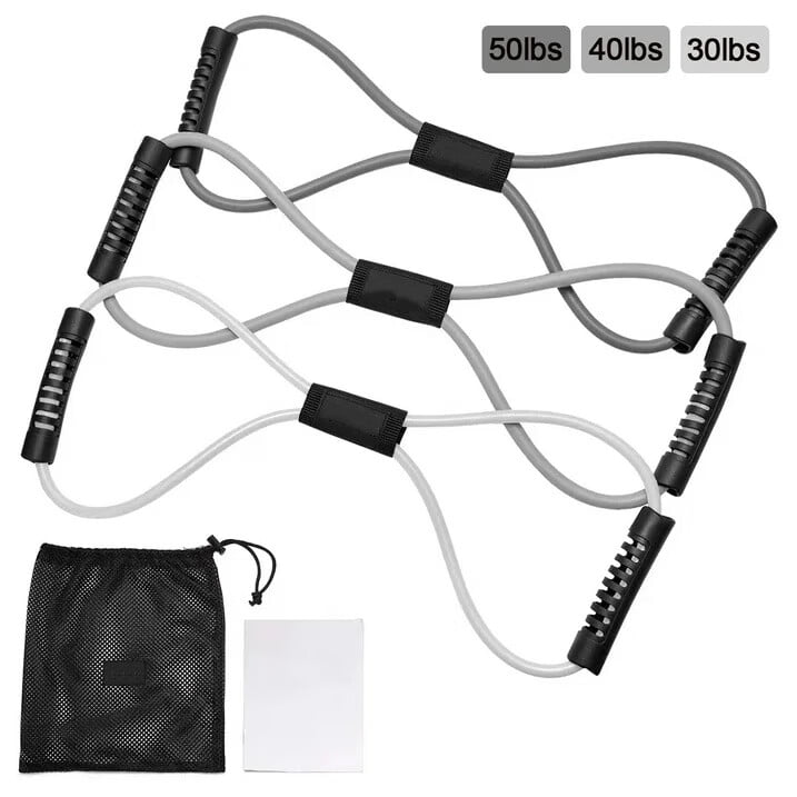 Figure 8 Fitness Resistance Bands with Handles - 8 Shaped Resistance ...