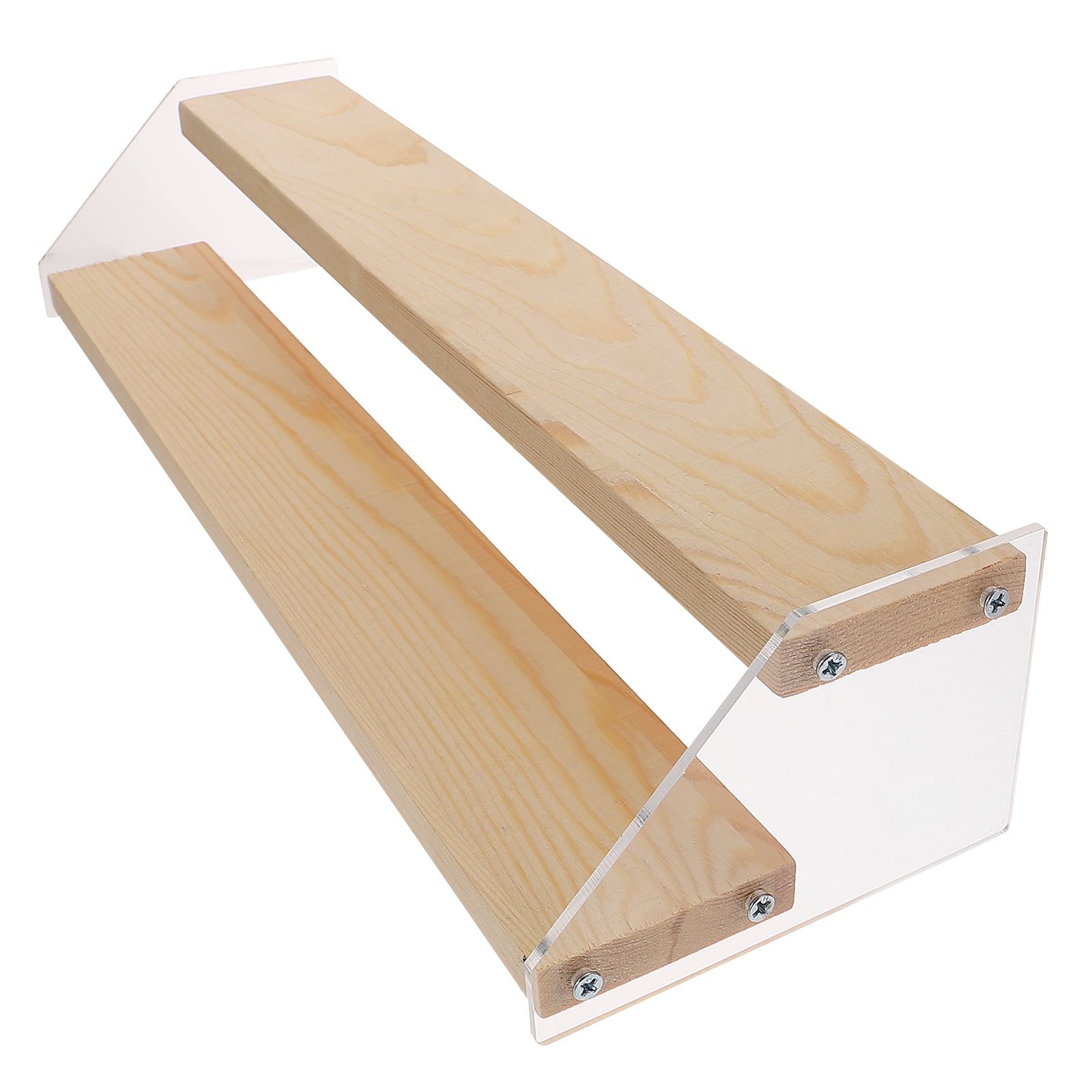 Figure Display Stand Desktop Sundries Rack Wood 2-tier Shelf for ...