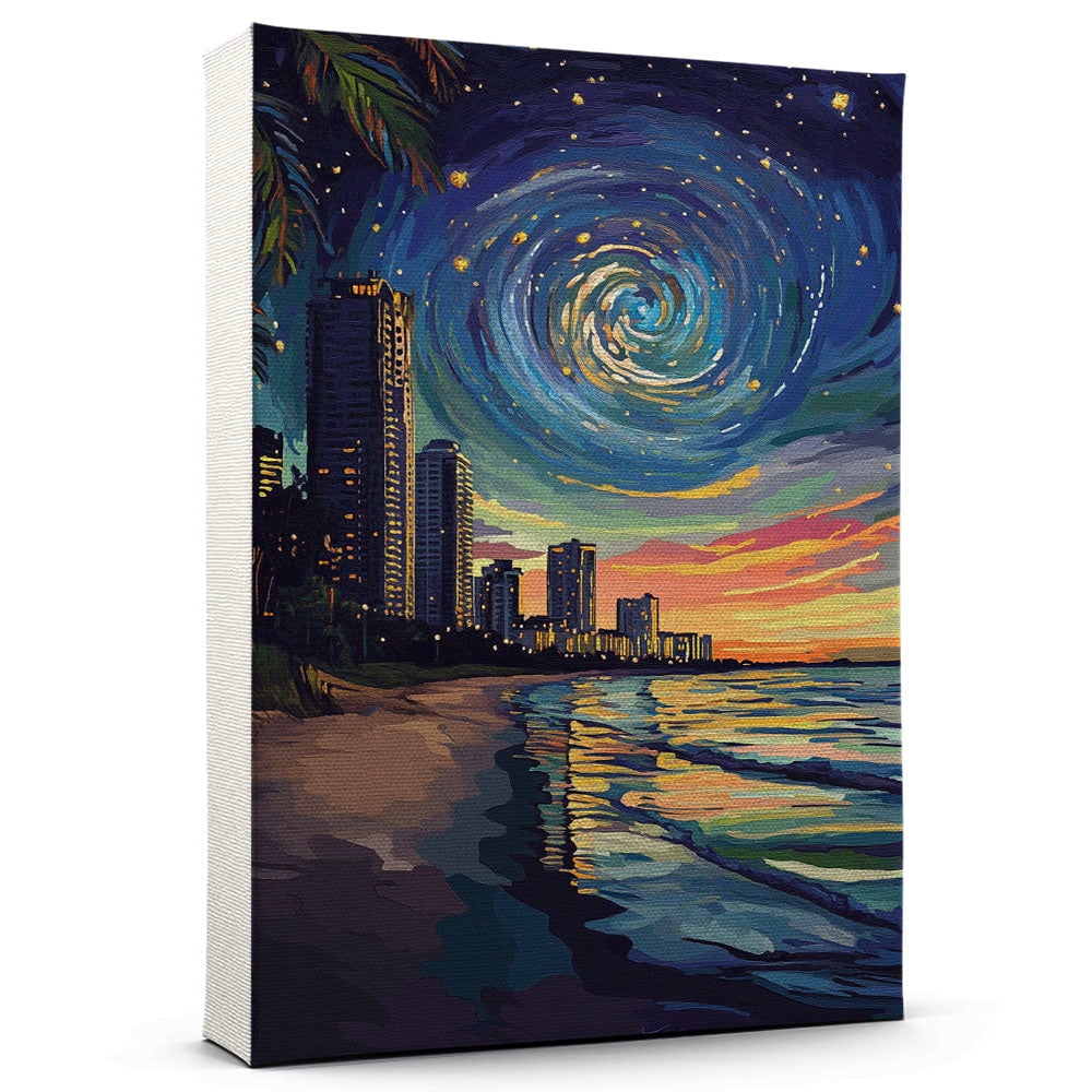 Figure Eight Island Travel Starry Night Canvas Print, North Carolina ...