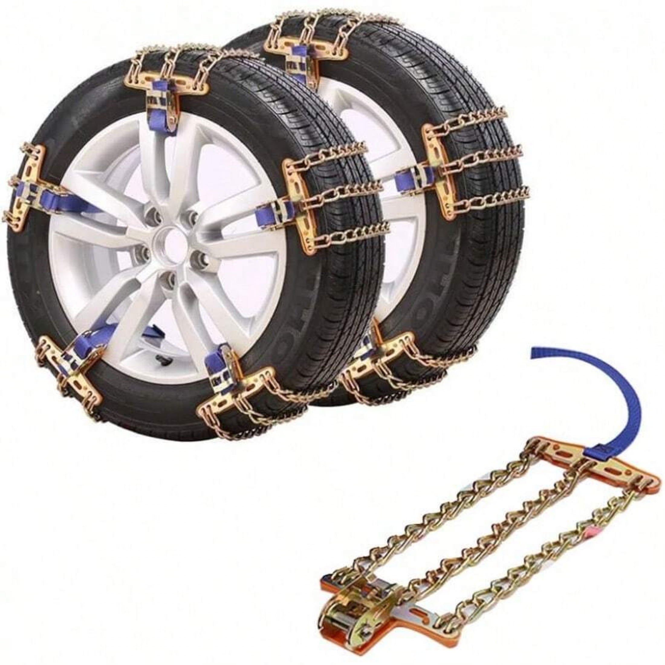 Figure - Eight Metal Tire Chains, Four - Point Linkage Design for Snow ...