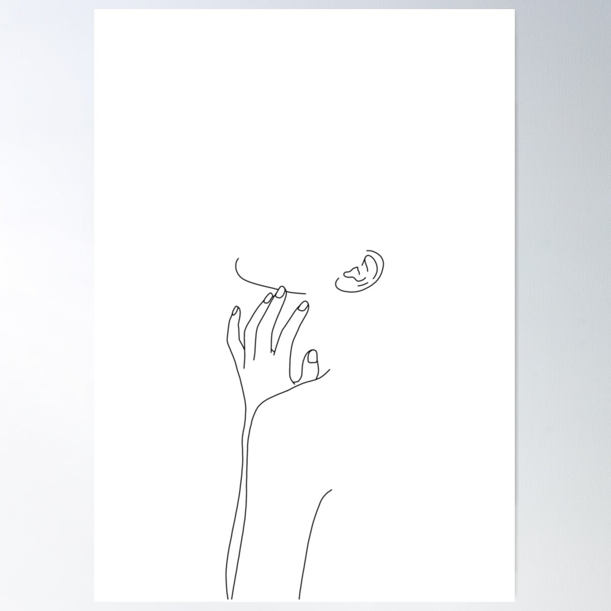 Figure Illustration Line Drawing - Agnes Poster Wall Art, Modern Wall ...