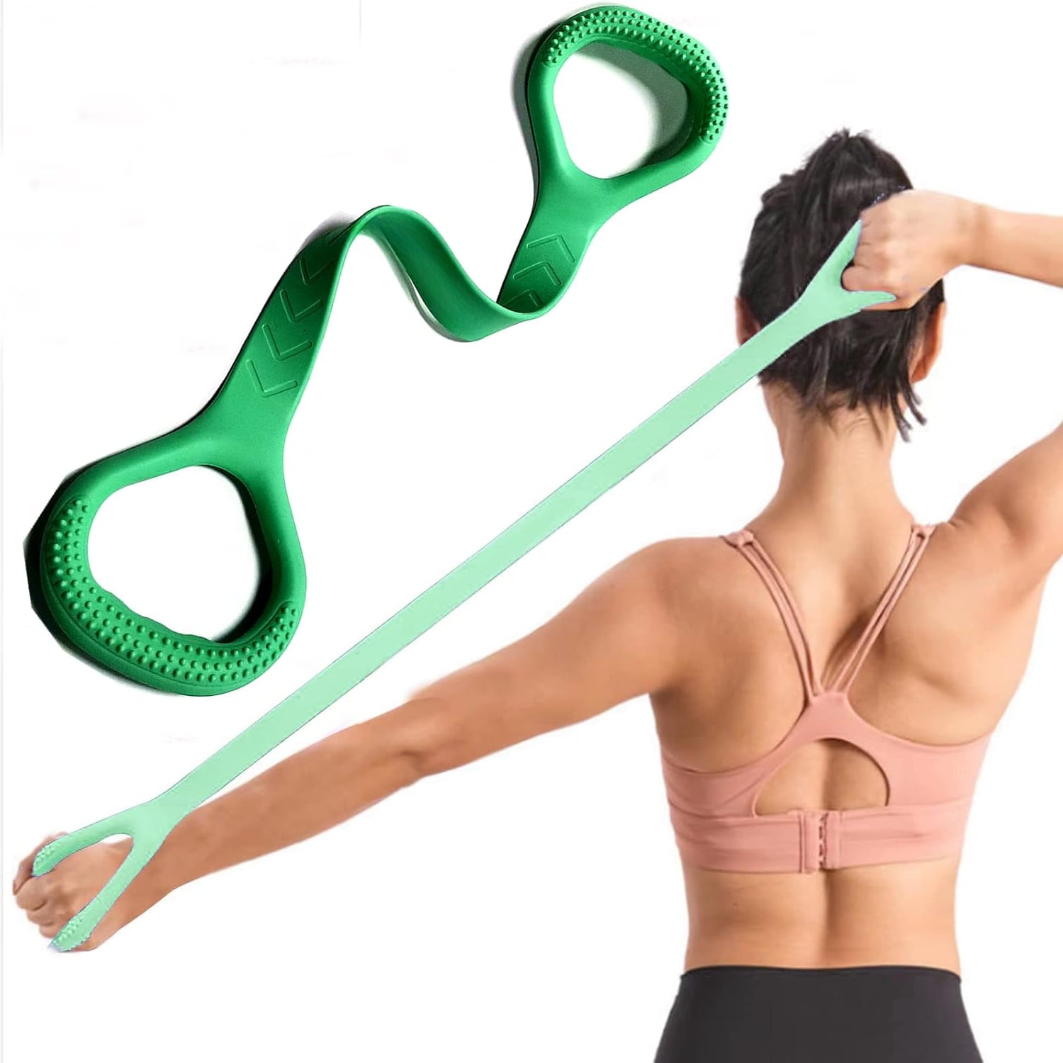 Figure Resistance Band, Arm Back Shoulder Exercise Elastic Rope Stretch ...