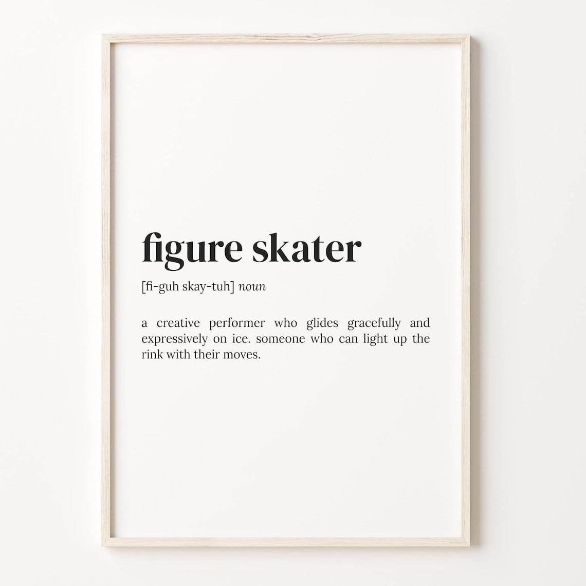 Figure Skater Definition Quote Art, Unframed Canvas - Walmart.com