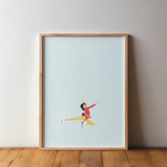Figure Skater Sports Figure Skating Ice Skating Wall Decor, Stretched ...