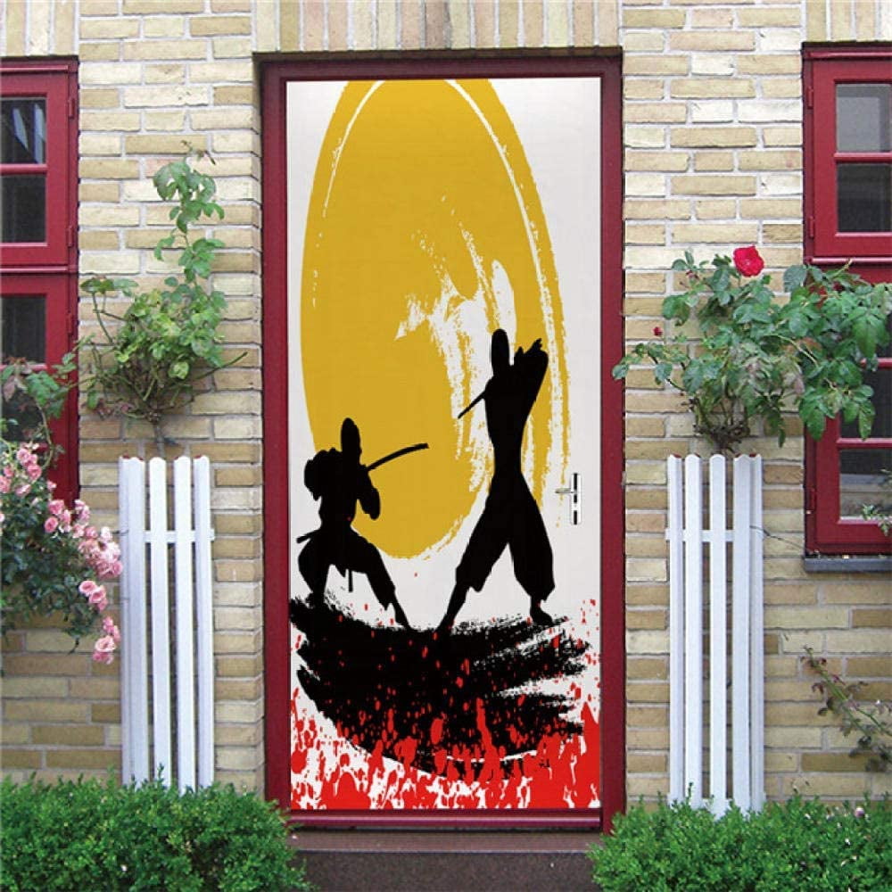 Figure Statue Door Stickers Modern Creative Arts Door Decals Self ...
