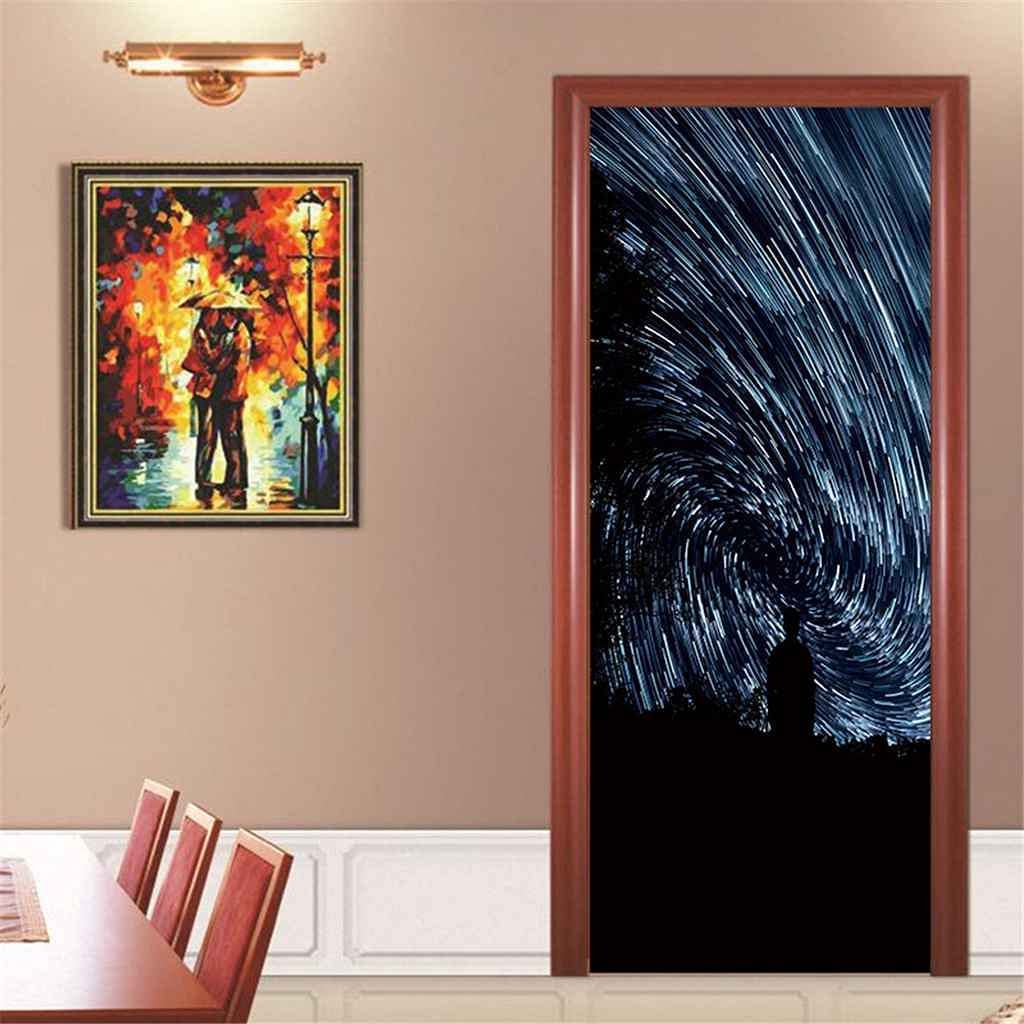 Figure Statue Door Stickers Modern Creative Arts Door Decals Self ...
