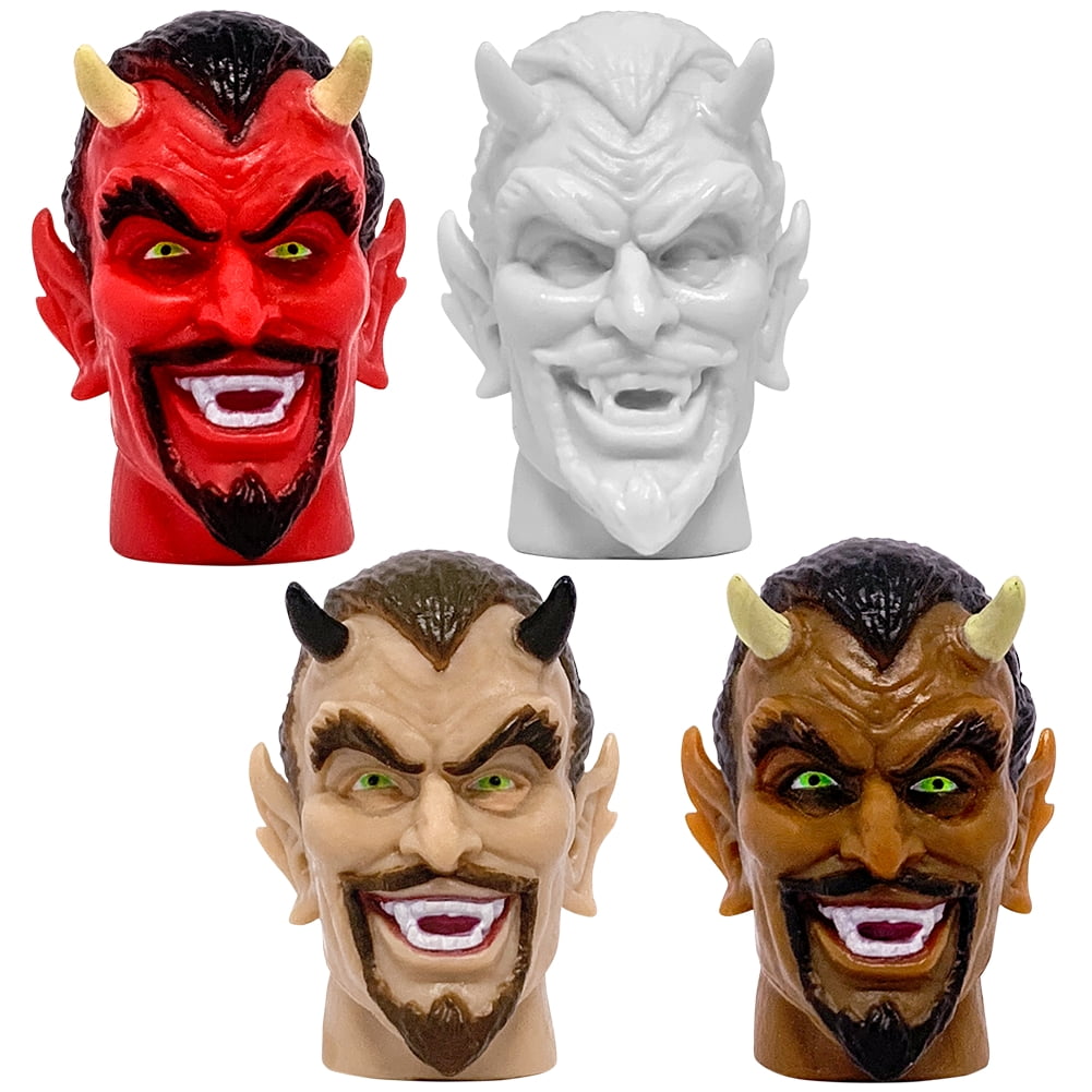 Figures Toy Company Set of 4 Male Devil Heads for 8 Inch Type S Retro ...