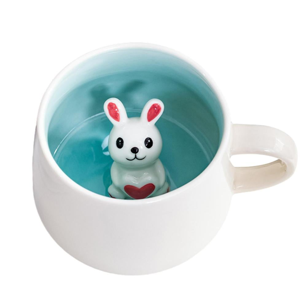 Figurine Ceramic Cup | Coffee Mug with Animal Figurine Inside | Cartoon ...