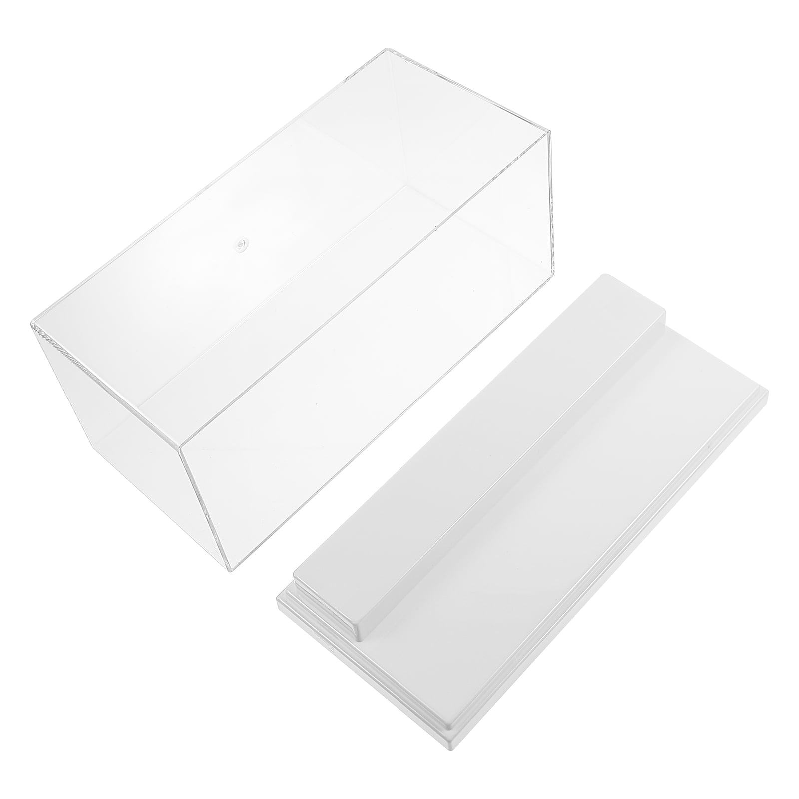Figurine Display Case Monitor Stands Figure Box White Plastic - Walmart.com
