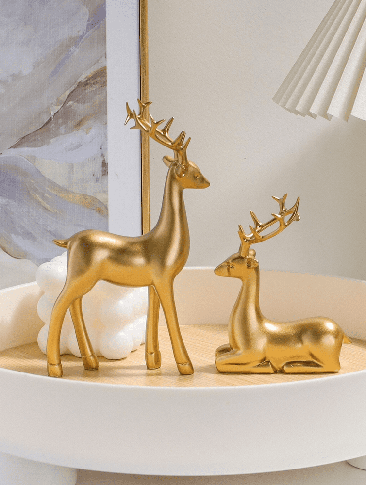 Figurine Vintage Style Statue Elk Resin Statue Reindeer Decor Deer ...