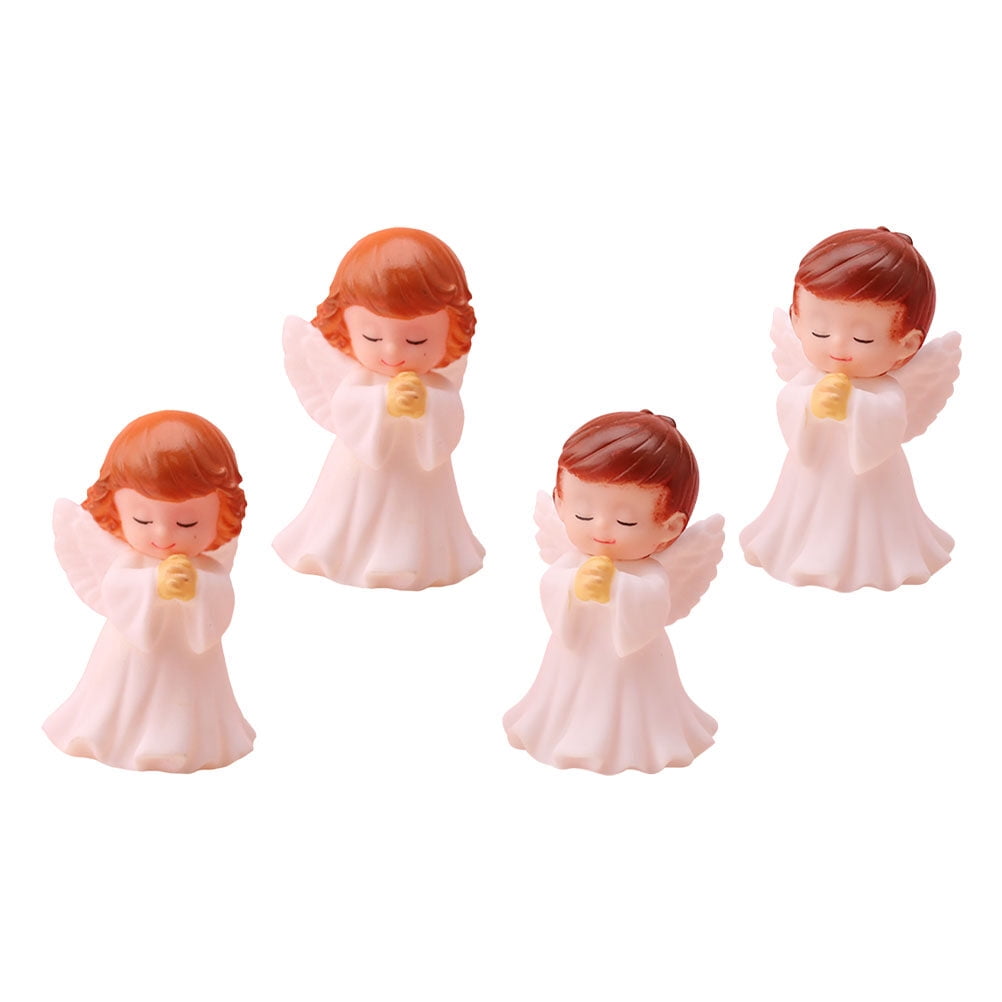 Figurines Angel Statues and 4 Pcs Praying Miniature Decor Angels ...