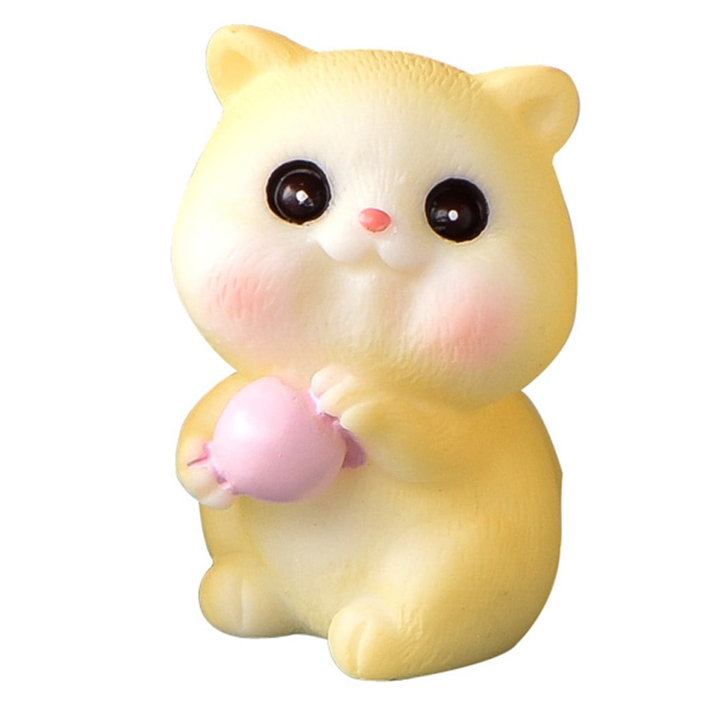 Figurines Miniature Mini Cartoon Cats, Resin Ornaments, Cute Cat ...