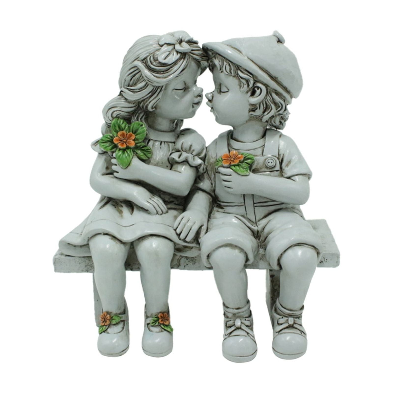 Figurines Miniature Statue Figurines Home Decor Cute Boys and Girls Figurines Flower Pot ...