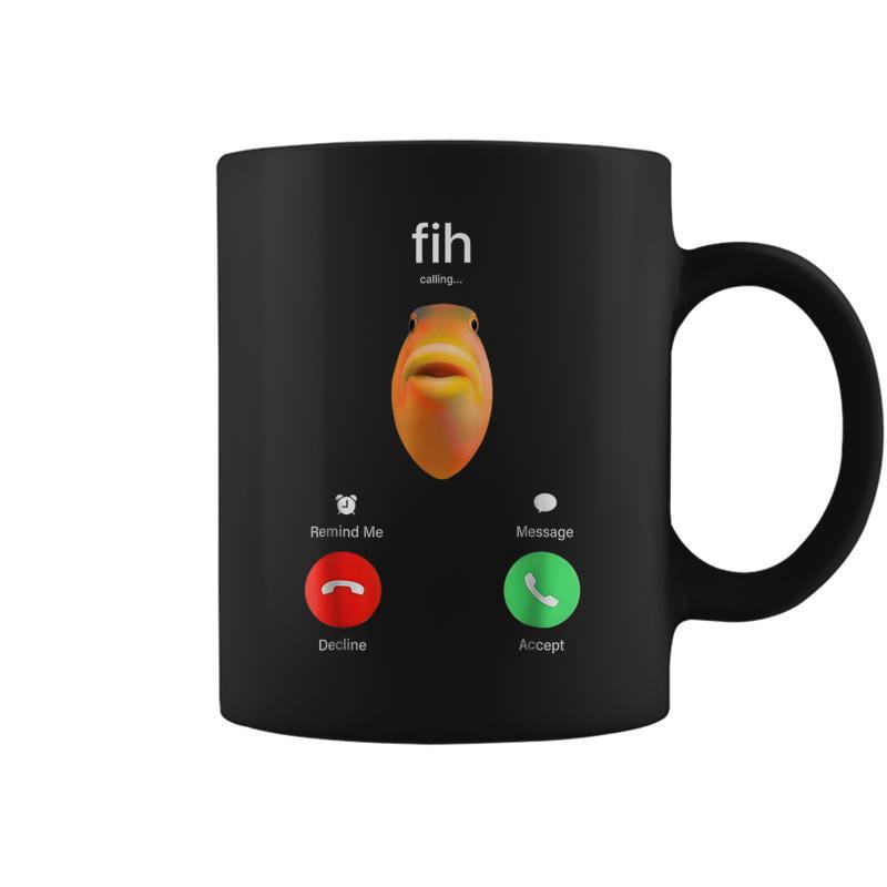Fih Calling Remind Me Message Decline Accept Phone Call Fish Coffee ...