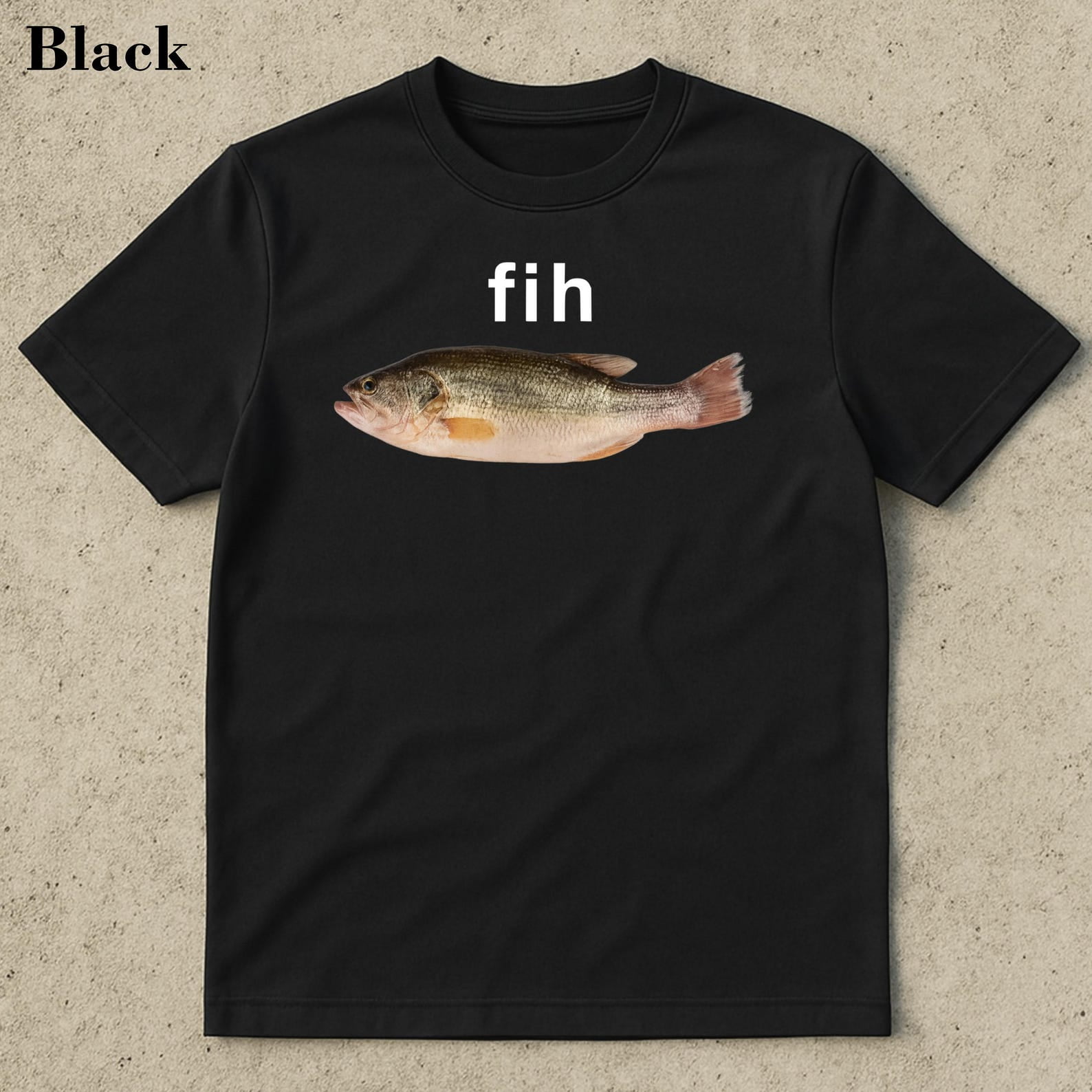 Fih Fish Graphic Tee Surreal Fish Artwork Genz Brain Rot Style Playful ...