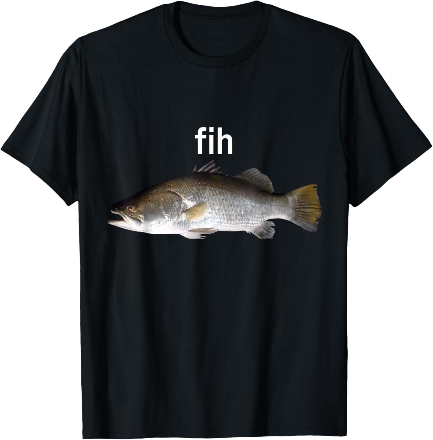 “Fih” Funny Misspelled Fish Meme Mens T-Shirt - Walmart.com