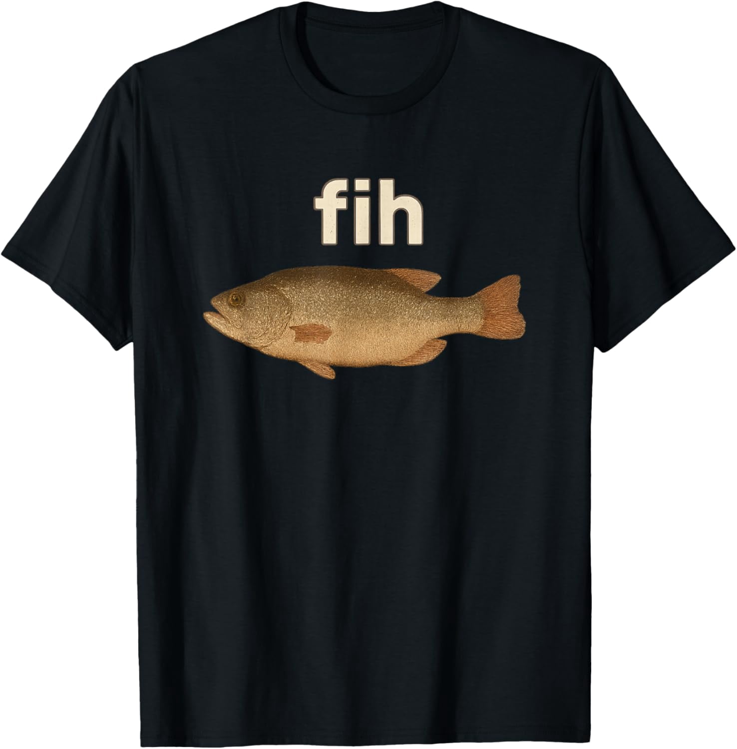 Fih Funny Misspelled Fish Meme, Simple Humor Mens T-Shirt - Walmart.com