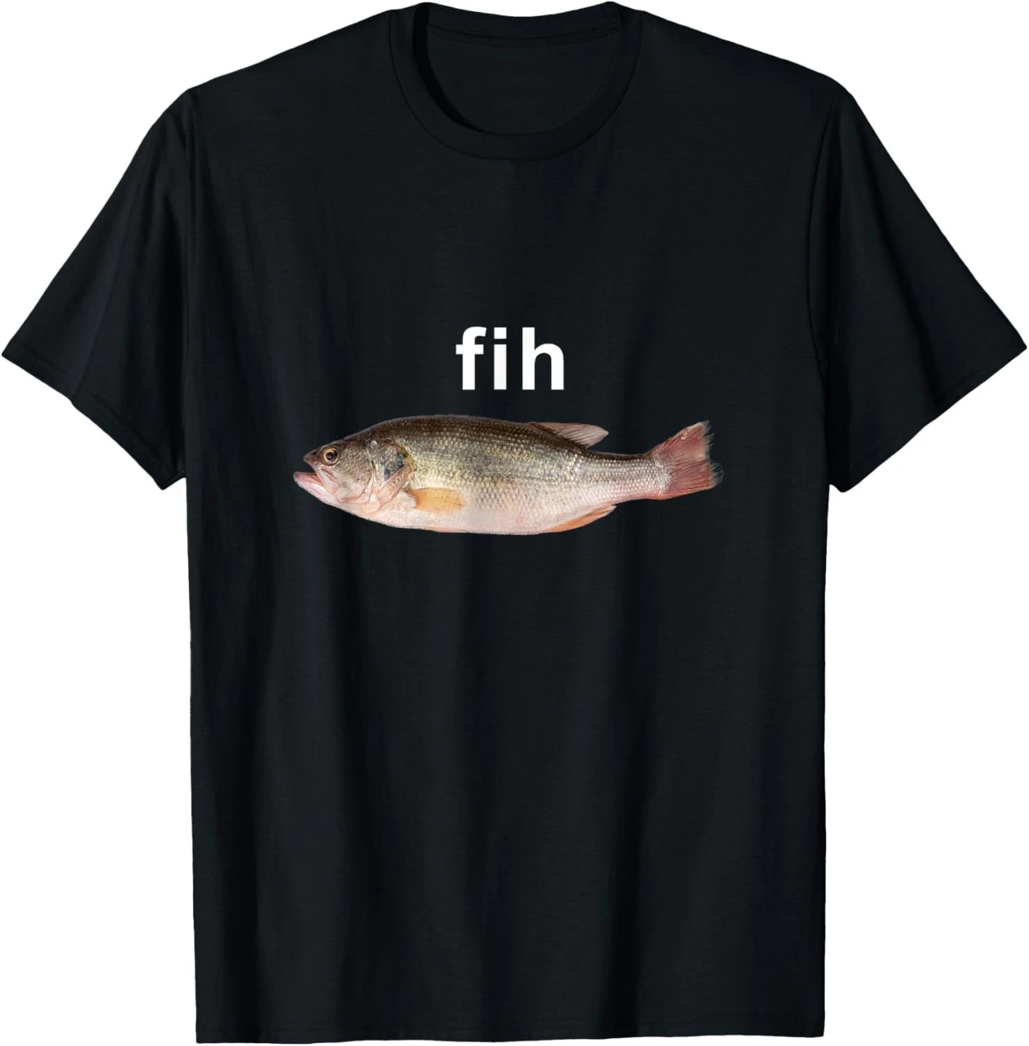 Fih Funny Misspelled Fish Meme Simple Humor Sarcastic Joke Unisex T ...