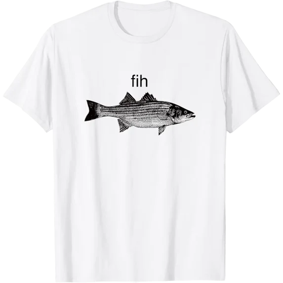 Fih Funny Misspelled Fish Meme T-Shirt Tee - Walmart.com