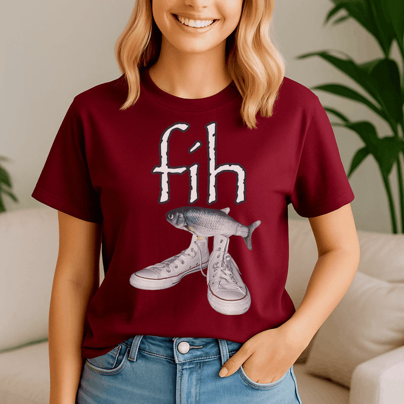 Fih Shoes Fish Funny Misspelled, Fih Calling Shirt, Remind Me Message ...