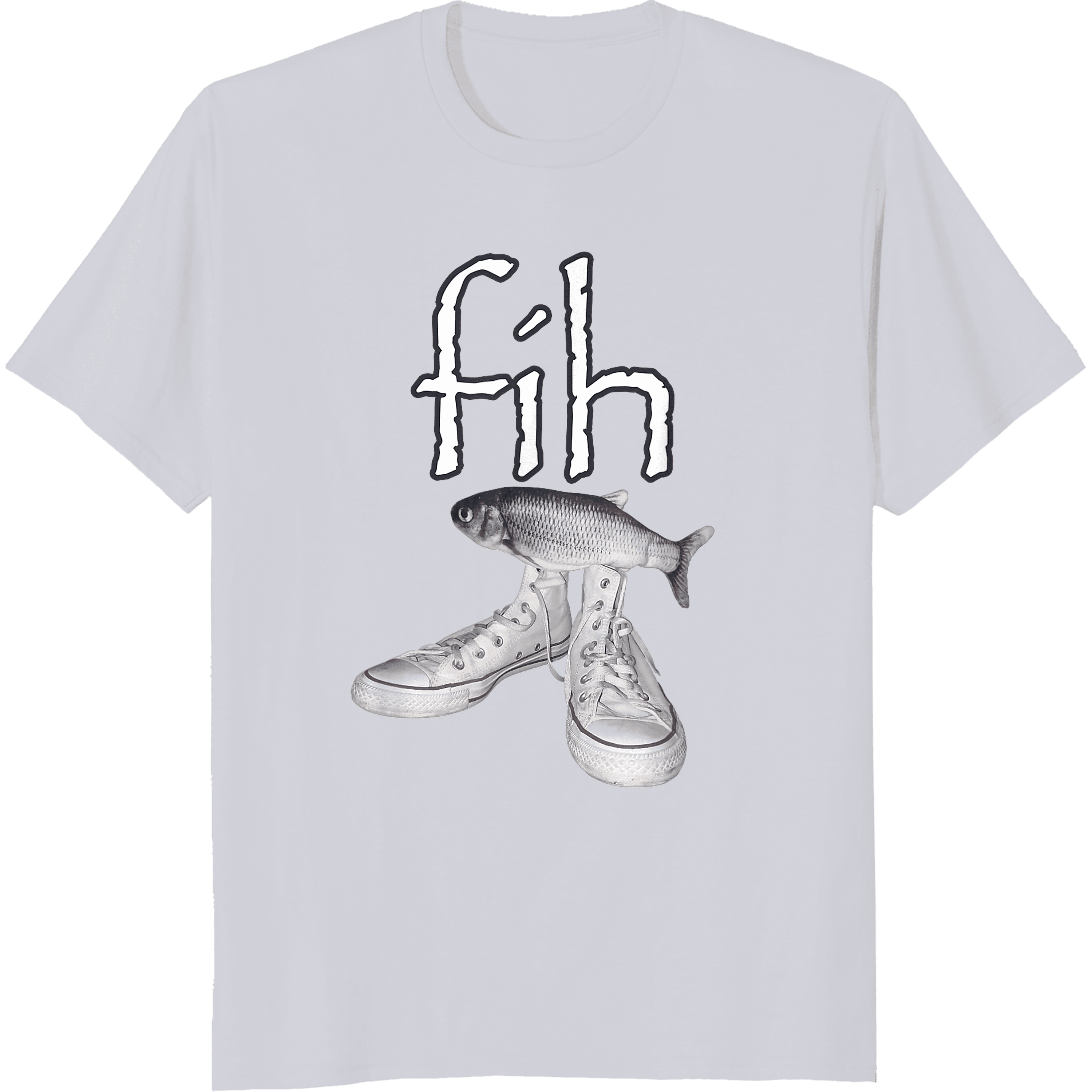 Fih Shoes Fish Funny Misspelled Fish Meme Fih Calling Humor Unisex T ...
