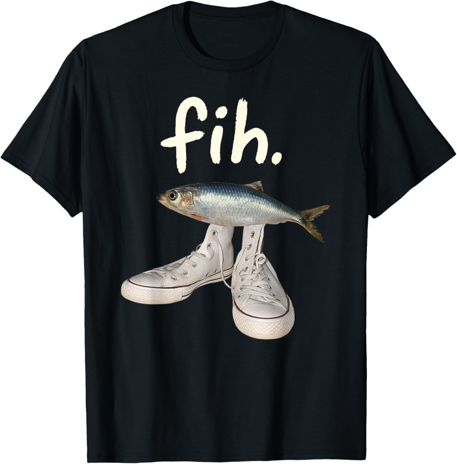 Fih Shoes Fish Stupid Meme Funny Fishing Dark Humor T-Shirt tee ...
