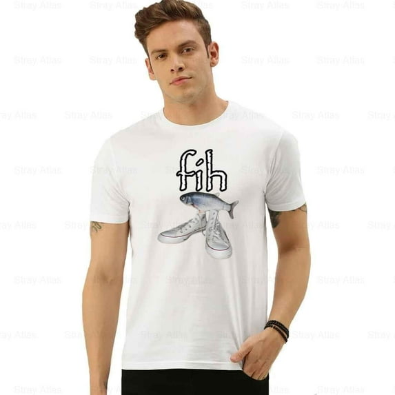 Fih Shoes Funny Fish Meme Misspelled Joke Humor Quote Graphic Unisex T ...