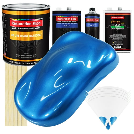 Fiji Blue Metallic Gallon URETHANE BASECOAT CLEARCOAT Car Auto Body ...