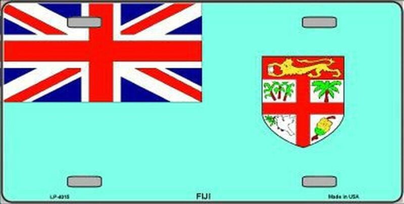 Fiji Flag Metal Novelty License Plate Auto Tag - Aluminum ( 12 inch x 6 ...