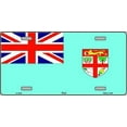 Fiji Flag Metal Novelty License Plate Auto Tag - Aluminum ( 12 inch x 6 ...