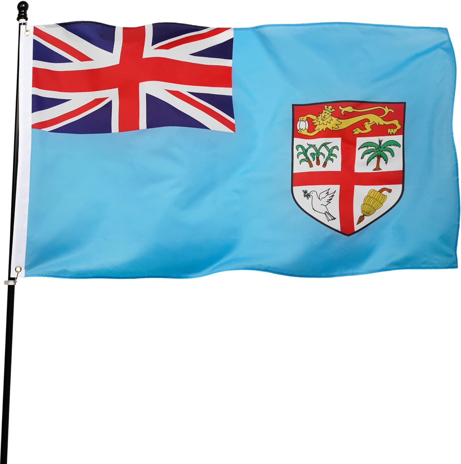 Fiji Flag Thick Polyester, Fade Resistant, Brass Grommets, Fijian ...