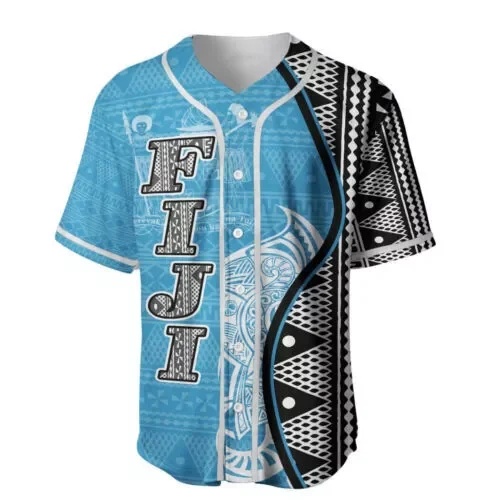 Fiji Polynesian Tapa Pattern Coconut Tree 3D Baseball Jersey Shirt Us ...