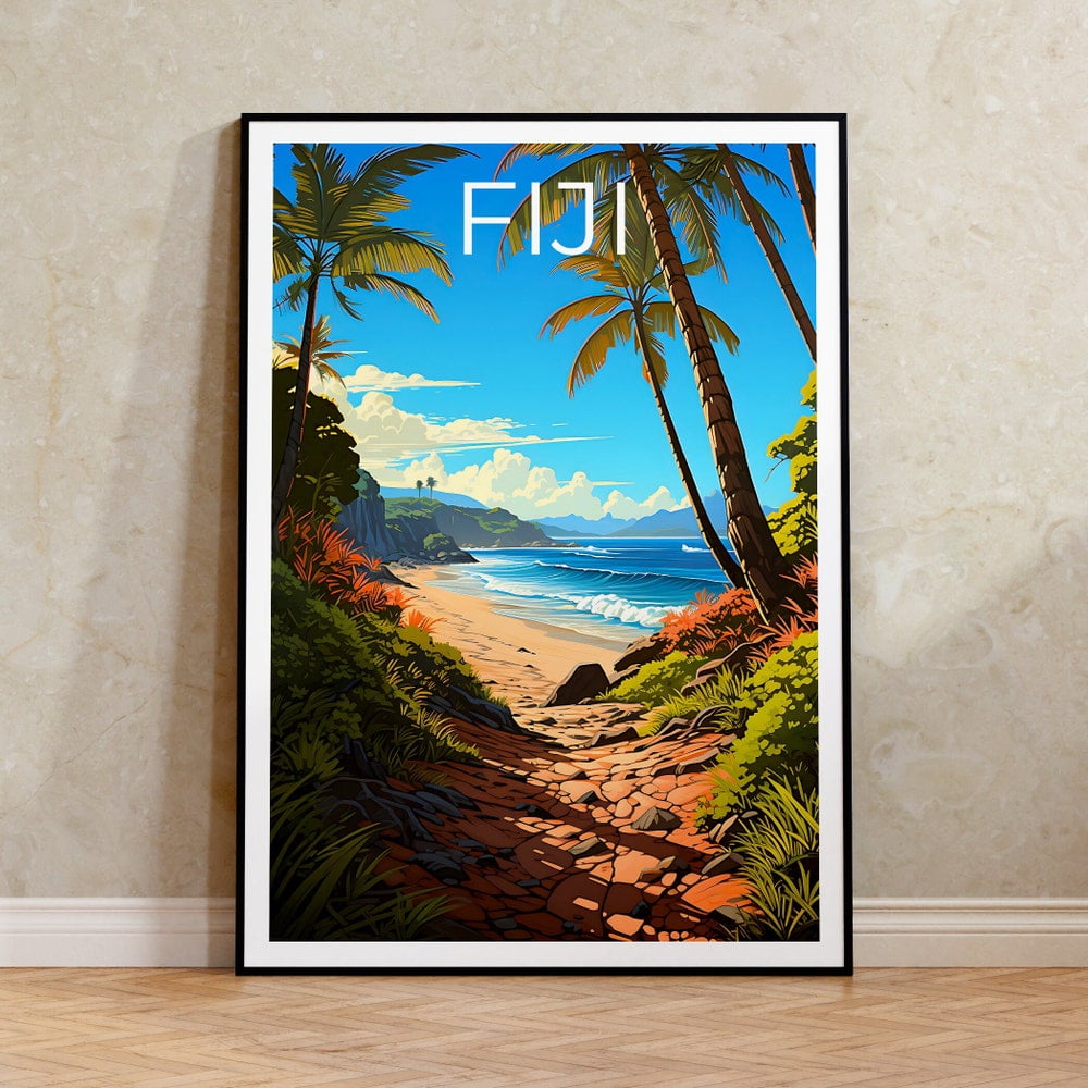 Fiji Poster, Fiji Print, Island Poster, Island Print, Fiji Travel ...